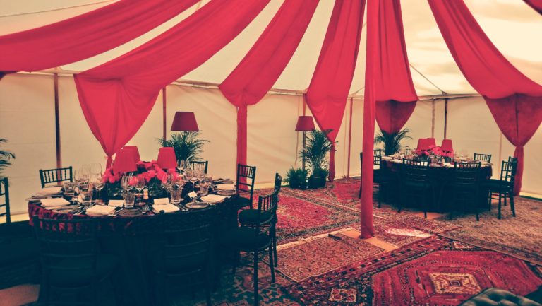 Pole tent – draping | Four Seasons Marquees